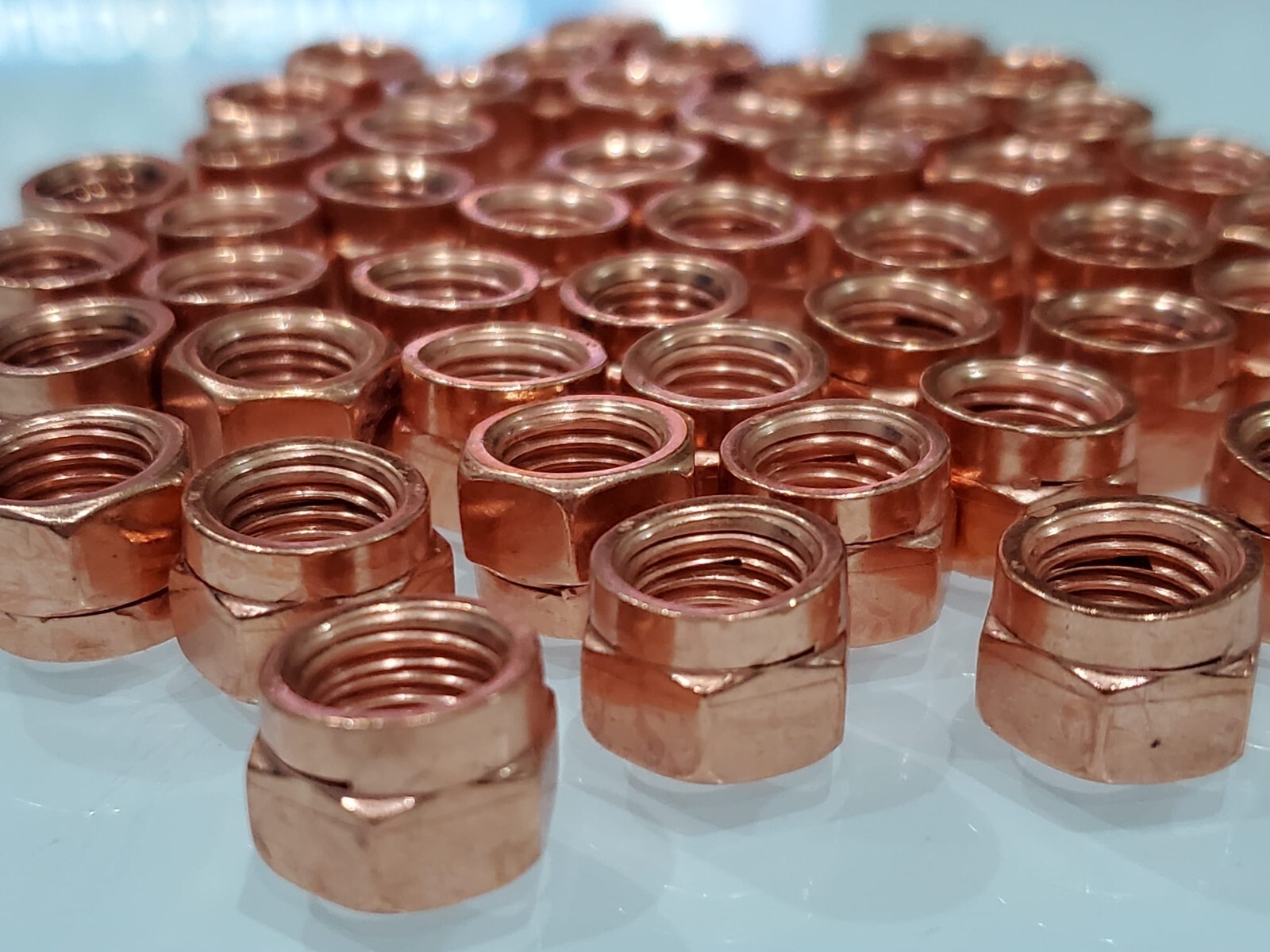 COPPER HEX NUT 03667 SLOTTED M10-1.25 X M14 - LOT OF 50 | eBay