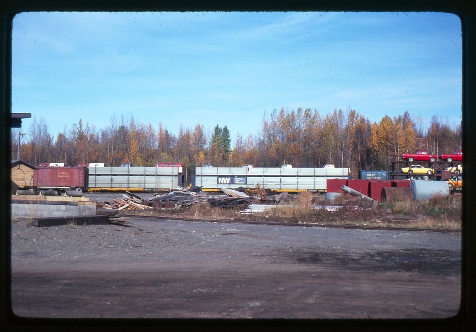 Railroad Slide - Norfolk & Western Auto Rack Car Carriers 1978 Freight ...