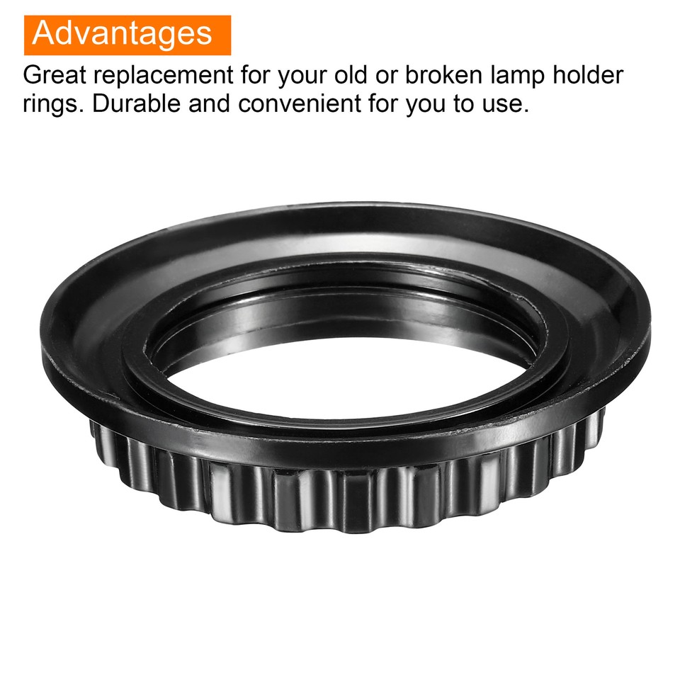 E26 Light Socket Rings, 3 Pack Lamp Shade Holder Adapter Ring, Black | eBay