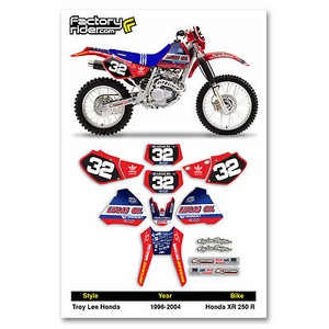 1996 - 2004 HONDA XR 250 R 250R Graphics Kit TLD Graphics kit by Enjoy ...