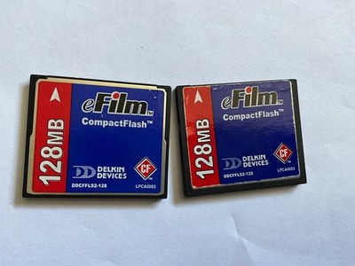 2pcs 128mb EFILM CF TYPE I compactflash memory cards for OLD Canon ...
