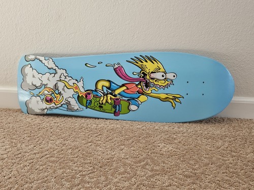 Simpsons X Santa Cruz - Bart slasher Skateboard Deck Light Blue | eBay