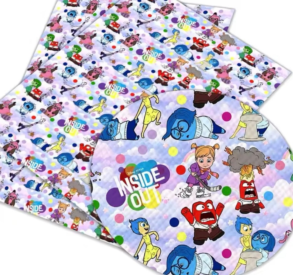 Disney Inside Out Sadness Disgust Joy PolyCotton Fabric Half Yard (18 ...