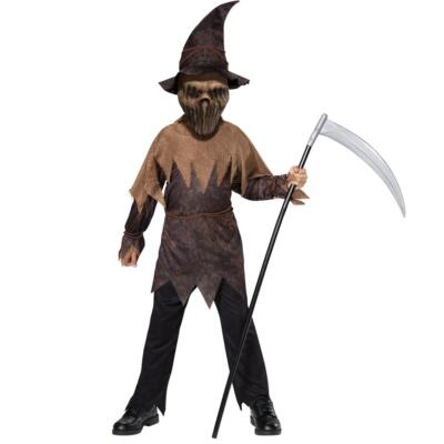 Boys Child CORN GOBLIN Evil Scarecrow Halloween Costume Size 6/7 8 Mask ...