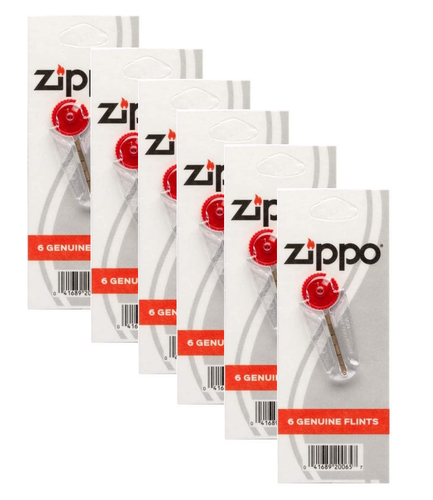 Authentic Zippo Replacement Lighter Flint 6 Pack, 36 Flints for Clipper ...