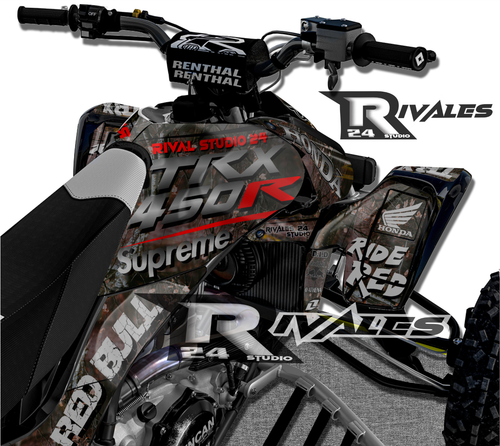 Honda TRX 450R 450ER graphics kit 2004 2005 2006 to 2015 decals ...