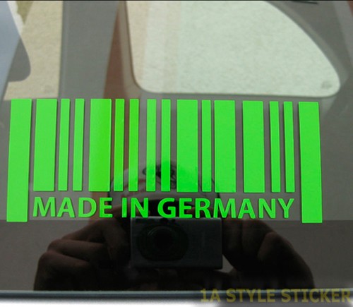 Strichcode Aufkleber BARCODE MADE IN GERMANY CODE camber STATIC sticker 16 | eBay.de