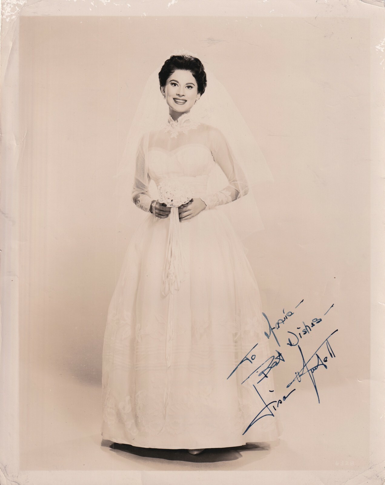 LISA MONTELL ALLURING POSE HAND SIGNED AUTOGRAPH PORTRAIT 1957 ORIG ...
