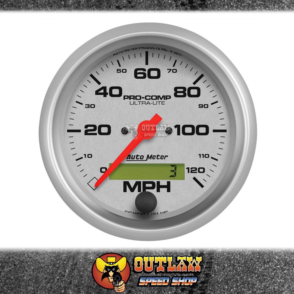 AUTOMETER SPEEDO ELECTRIC ULTRA LITE 3-3/8", 0-120MPH PROGRAMMABLE ...