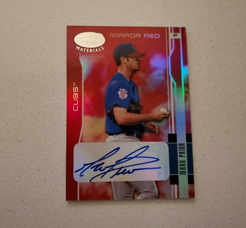 Mark Prior 2003 Leaf Certified Materials Mirror Red Autograph #33 8/15 ...