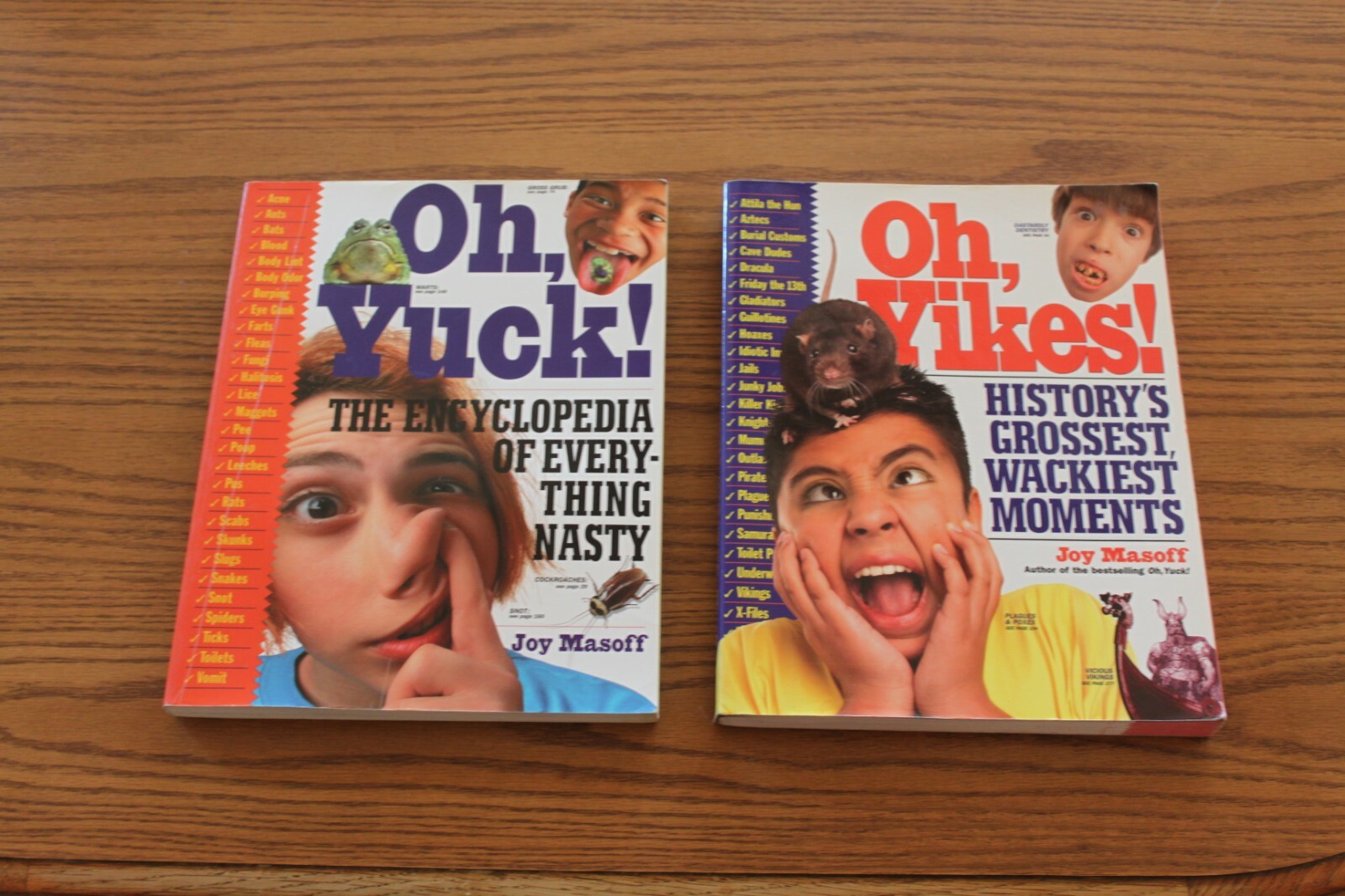 2 Joy Masoff Books Lot Yuck Encyclopedia Nasty Yikes History Grossest ...