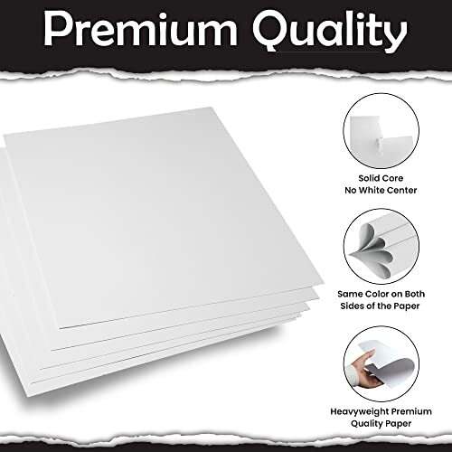 30 Sheets White Cardstock 8.5 x 11 Inch Thick Paper 80lb. 216 GSM Heavy ...