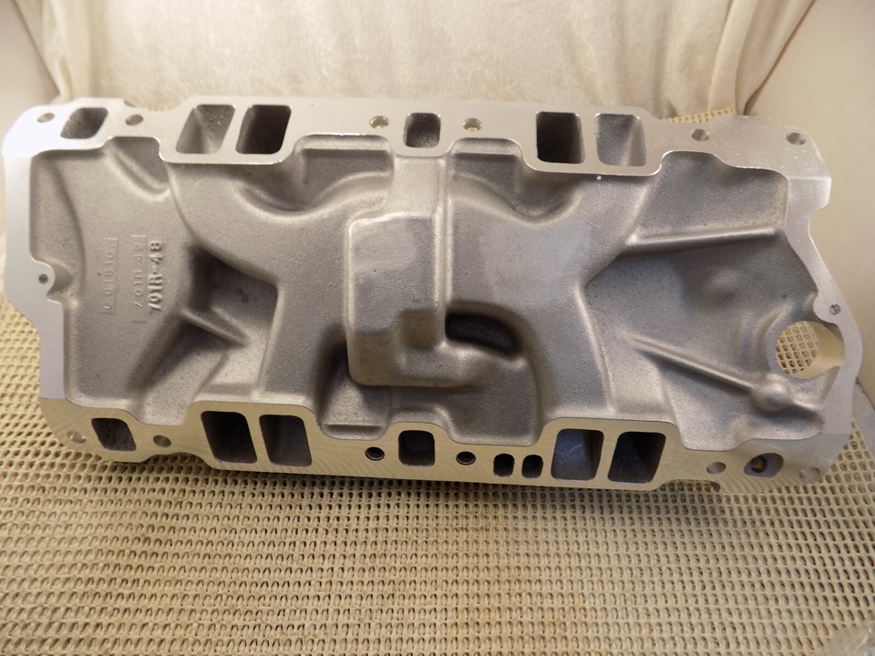 Holley 300-49 SB Chevy Pro-Jection high rise dual plane intake 2BBL TBI ...