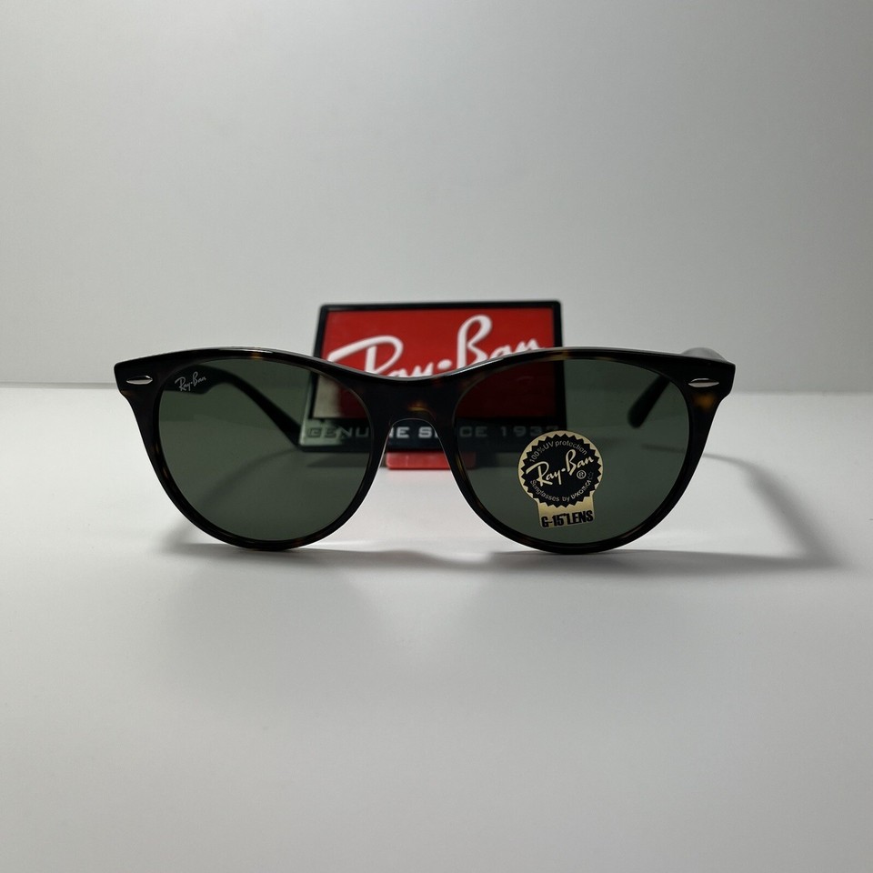 Ray-Ban Wayfarer RB2185 902/31 Havana Round Green 55mm Non-Polarized ...
