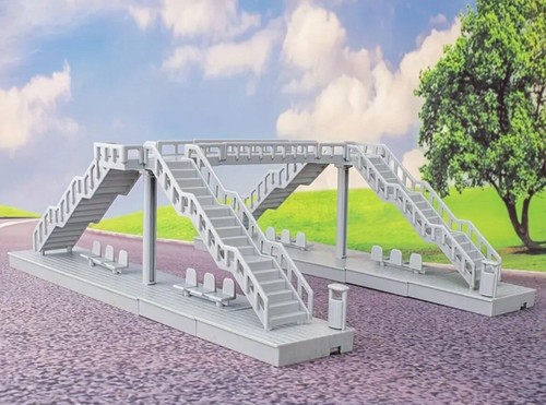 🆕 Pedestrian Bridge, HO Scale Plastic Model Kit, High Detail, Easy ...