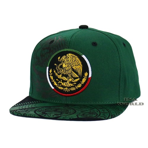 MEXICAN Hat Cap MEXICO Federal Eagle Aguila Logo Flat Bill Snapback ...