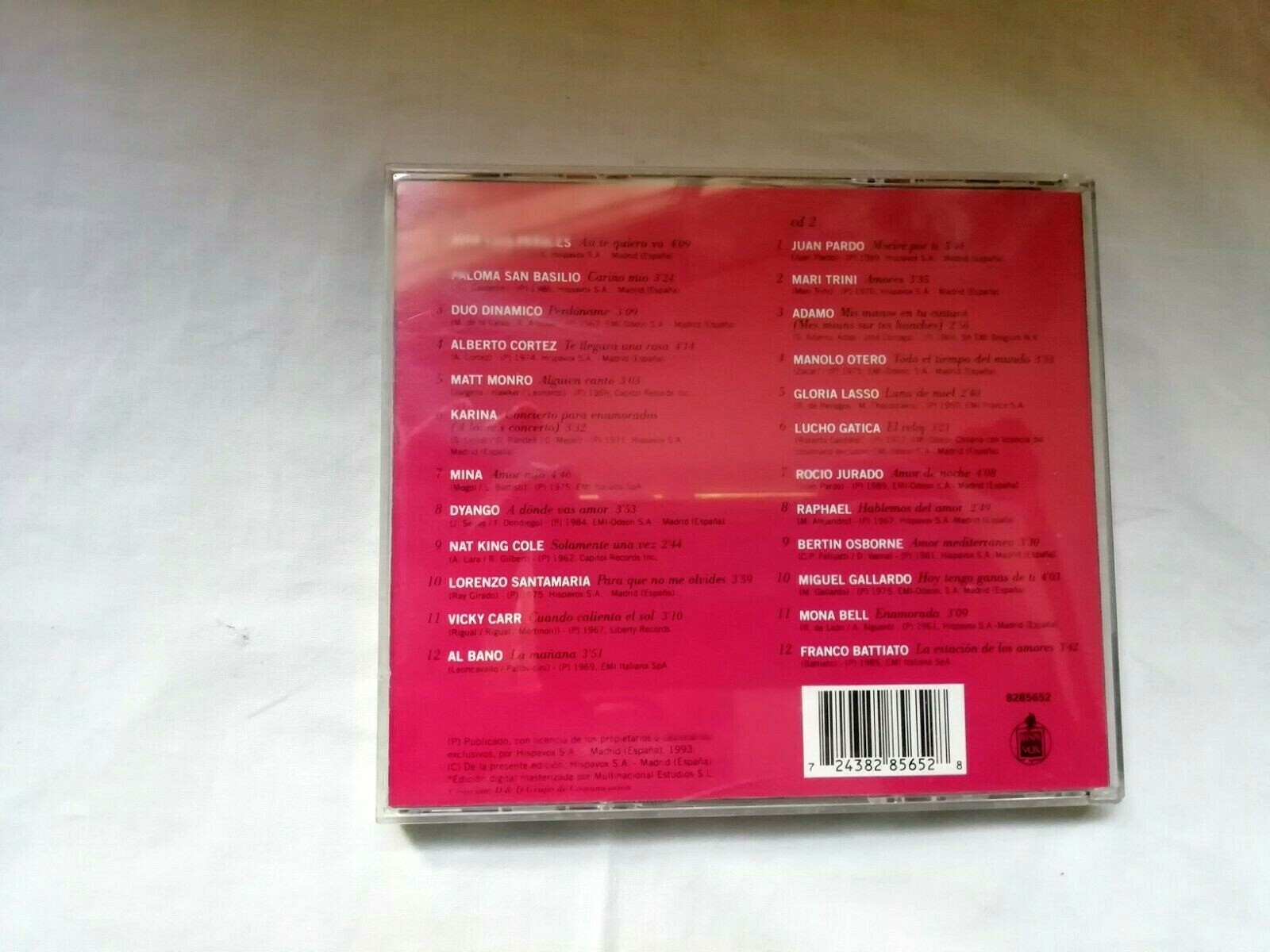 Canciones Para Enamorados Cds 2 Cds Hispavox 1993 Nat King Cole Dew ...