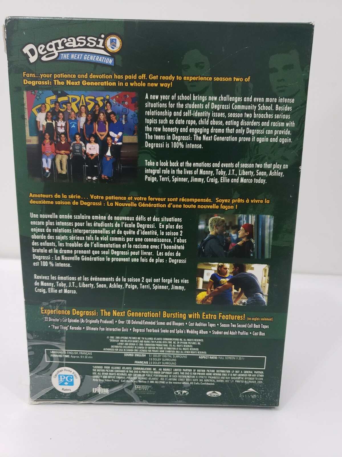 Degrassi: The Next Generation - Season 2 (DVD, 2011, 3-Disc Set) for ...
