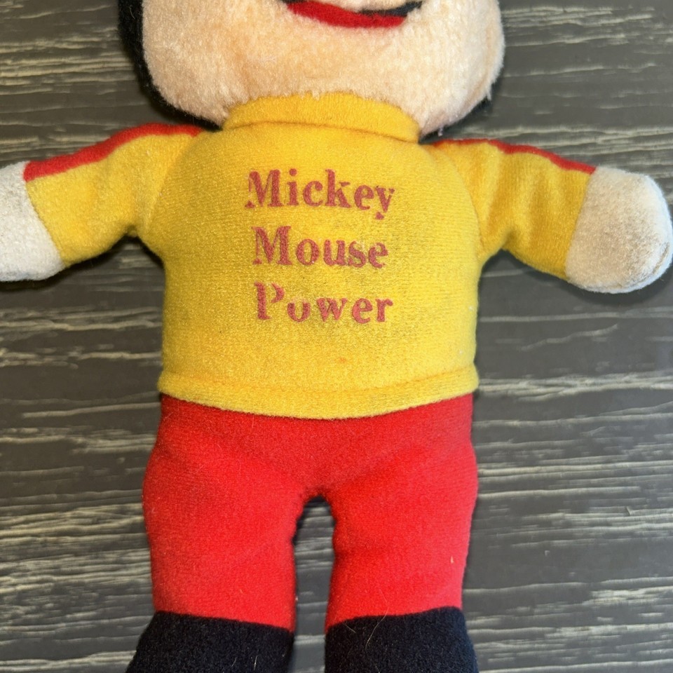 Disney Vintage Knickerbocker Original Mickey Mouse Power 9" plush ...