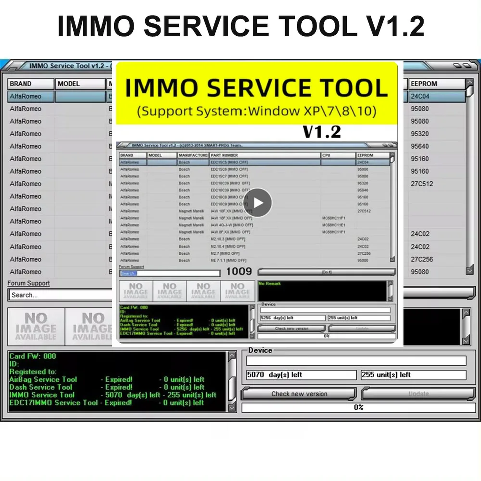 2024 Newest Car Repair Software IMMO SERVICE TOOL V1.2 Immo off Virgin ...