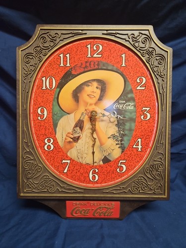 1974 Coca Cola Betty Wall Clock Battery Operated Vintage Coke USA Made ...