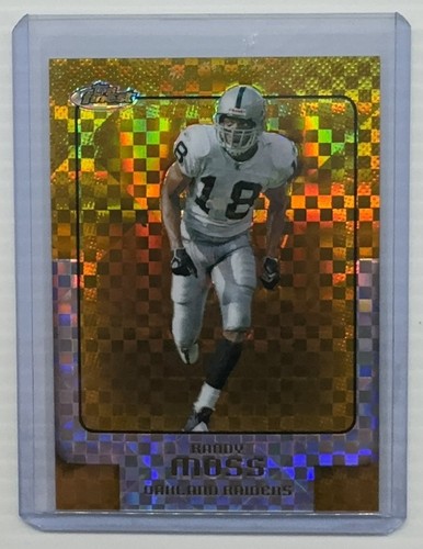 2006 Topps Finest Randy Moss Gold X-Fractor Refractor #10/10 Raiders | eBay