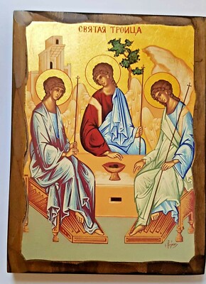 TRINITA icona russo Angelo Holy Trinity Icon Rublev icone Trinité икона ...