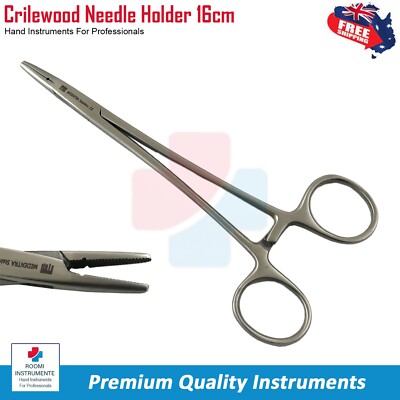 Crilewood Needle Holder Forceps 16cm Surgical Hemostat Locking Artery ...