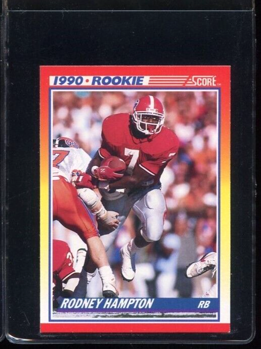 1990 SCORE #307 RODNEY HAMPTON ROOKIE RC NEW YORK GIANTS | eBay