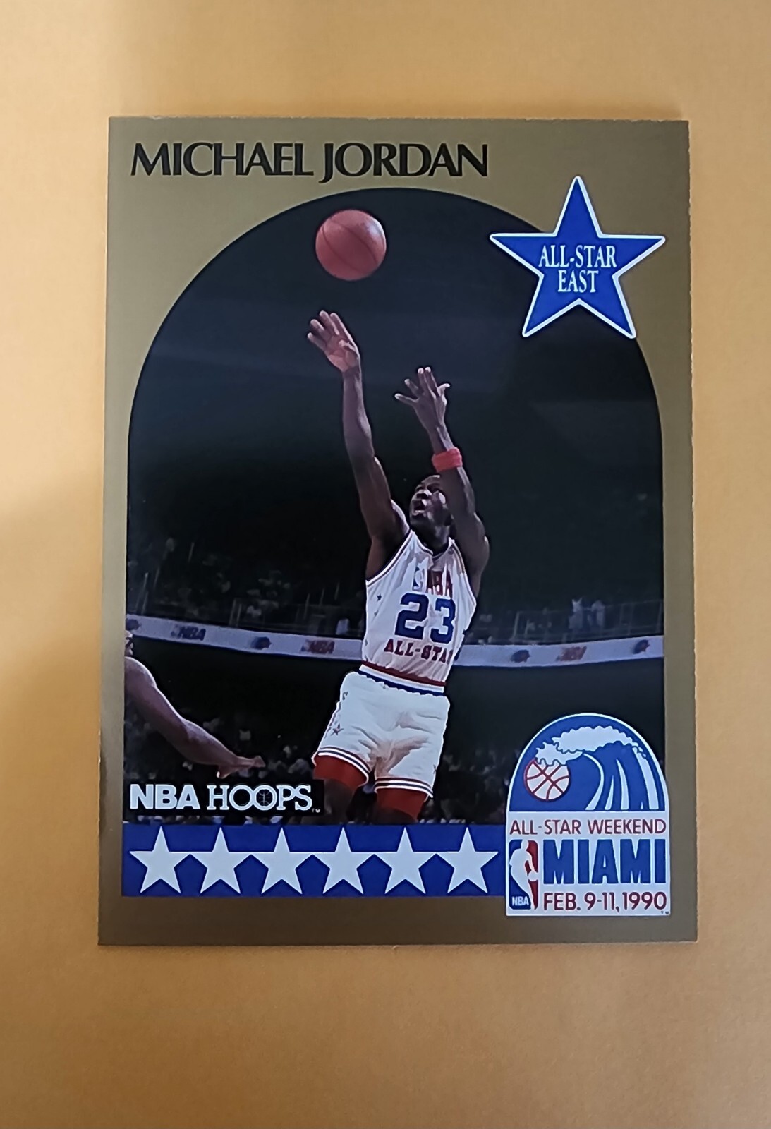 1990-91 NBA Hoops - All-Star East Game Michael Jordan Gold Card #5 | eBay