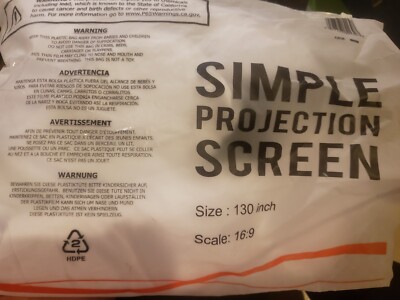 130 Inch Portable Simple Projector Screen 16:9 | eBay