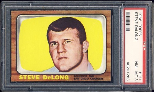 1966 Topps Football Steve DeLong #121 PSA 8 | eBay