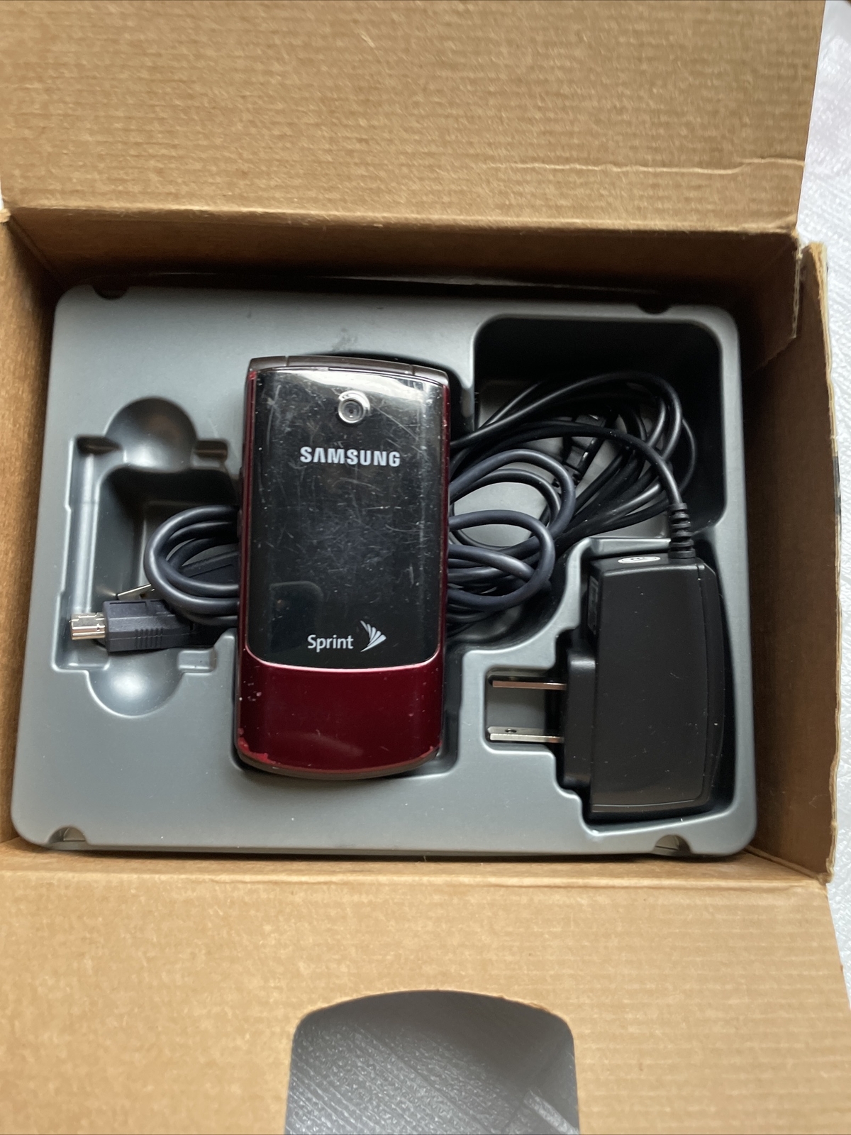 Samsung M320 Maroon Sprint Cellular Flip Phone | eBay