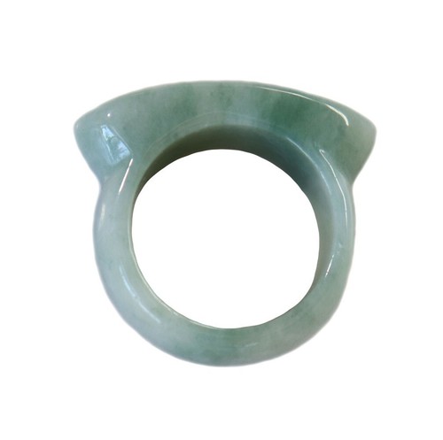 Light Green Chinese Jade Ring with Wide Band for Men | eBay