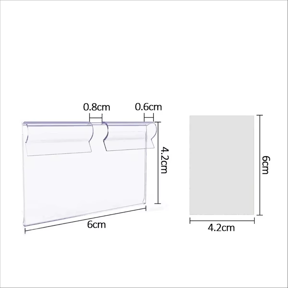 Plastic PVC Shelf Data Strips Clip Holder Merchandise Price Talker Sign ...