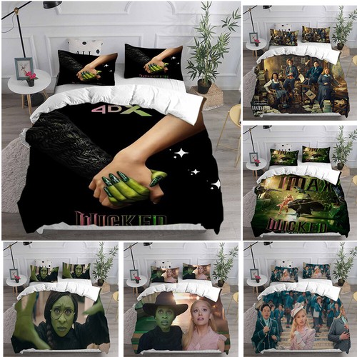 Evil The Witch Elphaba Glinda 3D Duvet Cover Bedding Set Pillowcase ...
