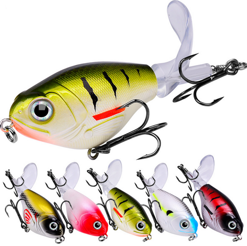 5PCS/Pack Floating Fishing Lure Bait Float Swimbait TopWater Rotating ...