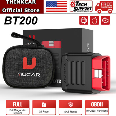 MUCAR BT200 OBD2 Bluetooth adapter Car Scanner All System Diagnostic ...