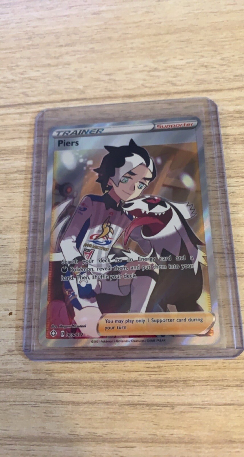 Pokemon Shining Fates Piers Trainer 069/072 Supporter Card * Fresh Pull ...