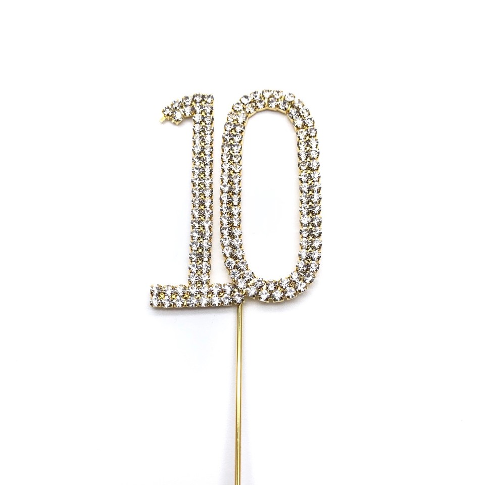 Cake Topper Pick Diamante Rhinestone Birthday Anniversary Wedding ...