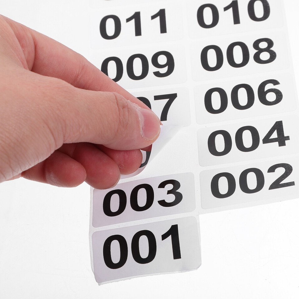 Numerical Label Inventory Number Stickers Numbered Moving Labels | eBay
