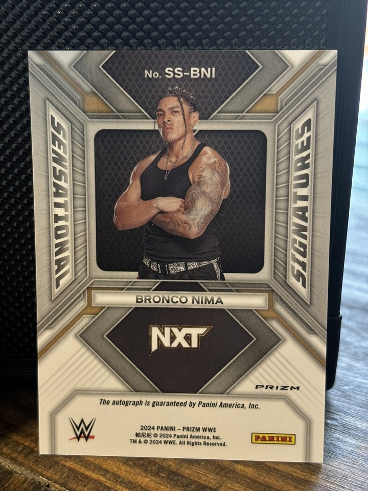 2024 Prizm WWE - Sensational Signatures Green Prizm #SS-BNI Bronco Nima ...