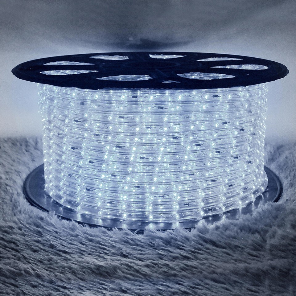 50/100/150/300ft LED Rope Light In/Outdoor Cuttable Flexible Lights ...