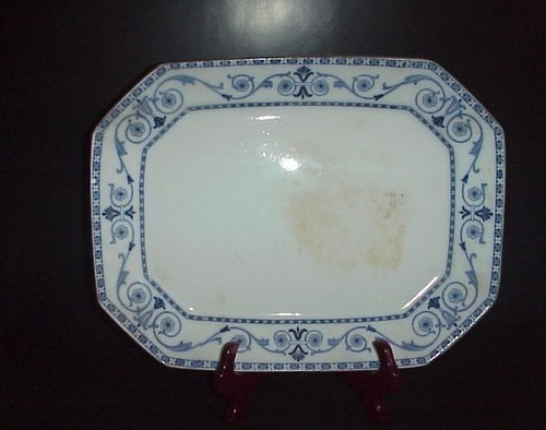Burgess & Leigh Middleport Pottery Platter Burslem Leighton Flow Blue ...