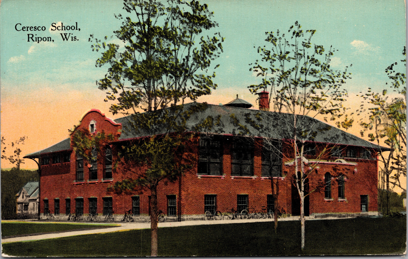 VTG Chrome Postcard - Photograph of Ceresco School, Ripon, Wisconsin ...