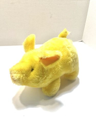 Pudgey The Piglet Yellow Animated Pig Walking Pudgy 9” Plush Fig 1986 ...