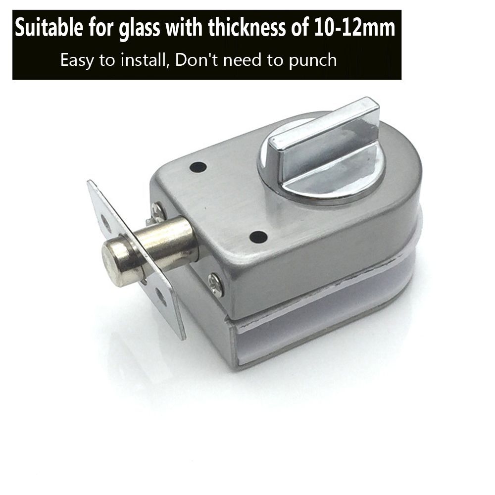 Anti-Theft Keyless Gate Floor Latch Glass Door Lock Single Bolt Knob ...