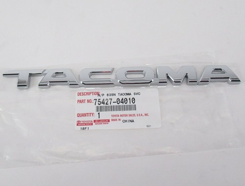 Genuine OEM Toyota 75427-04010 "TACOMA" Front Door Emblem Badge 2005 ...