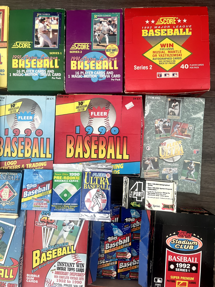 🔥 300 Unopened Baseball Cards in Sealed PACKS Vintage 80's 90's 2000's ...