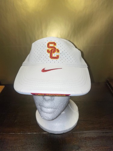 Unisex Nike Dri-Fit SC USC Trojans White Athletic Football Visor Adj ...